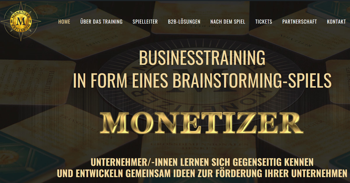 Home | MONETIZER - Brainstorming-Spiel für Unternehmer/-innen